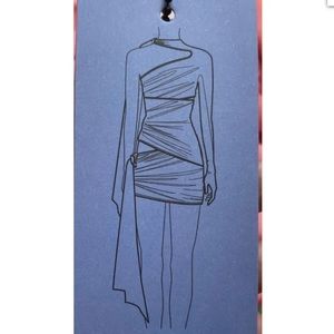 Mugler | Dresses | Mugler X Hm Knotdetail Oneshoulder Dress Size S New ...